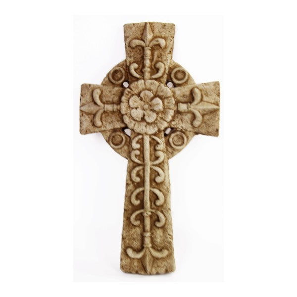 Rosette Cross Wall Plaque – Evergreen Home & Garden Decor